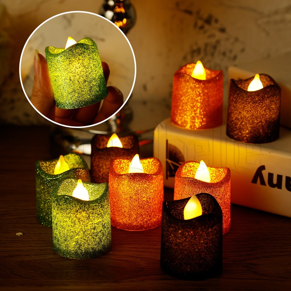 Romantic Love Heart Candle Light / Glitter LED Flameless Candle Light ...
