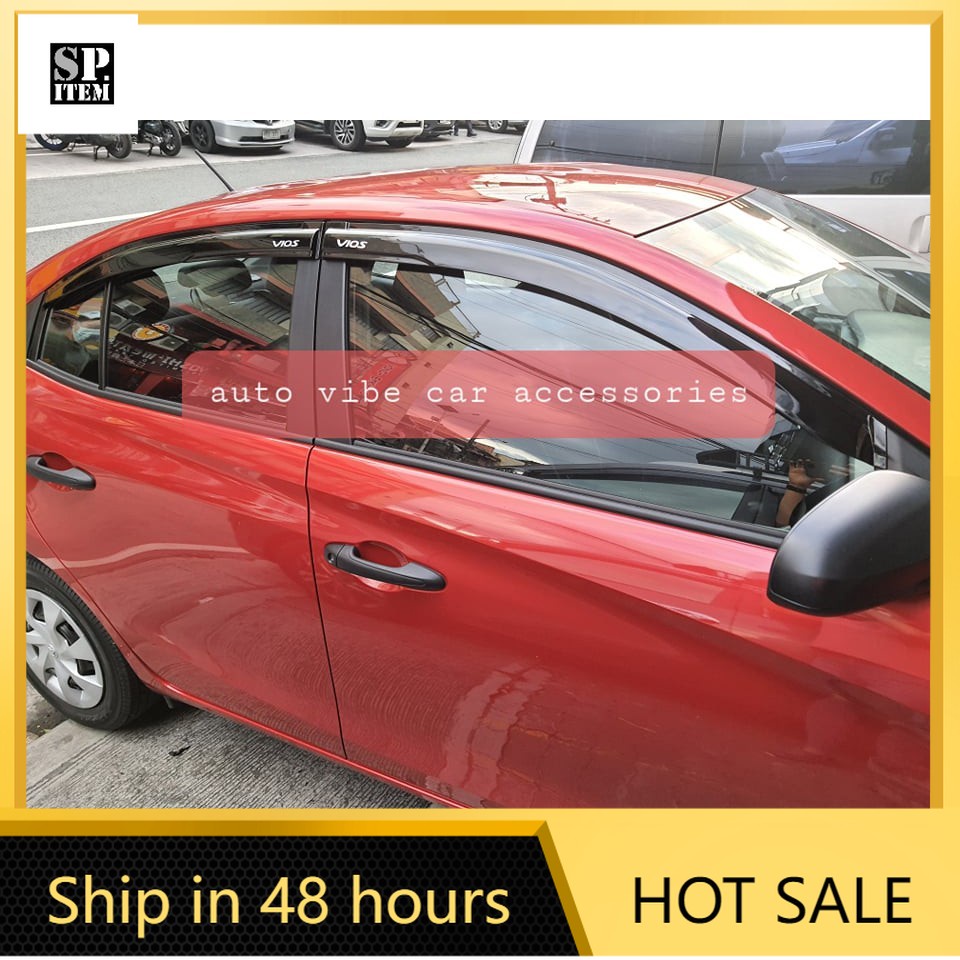 High Quality Injection type Toyota Vios Gen 4 2018 2023 OEM Type Window Rain Guard Door Visor Shopee Philippines