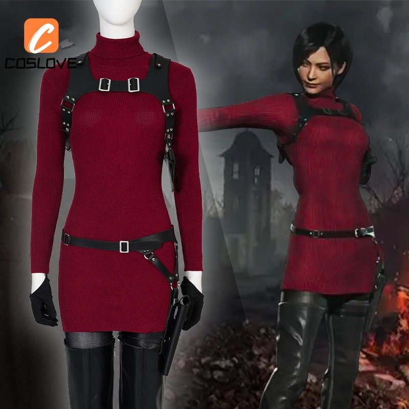 Resident Evil 4 Remake Ada Wong Cosplay Full Set Clothin Suit For Women
