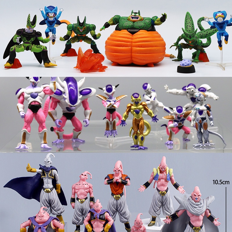 Dragon Ball Z Action Figure Cell Majin Buu Freeza Figures Model Set Dolls Statue Kids Toys Gift ...