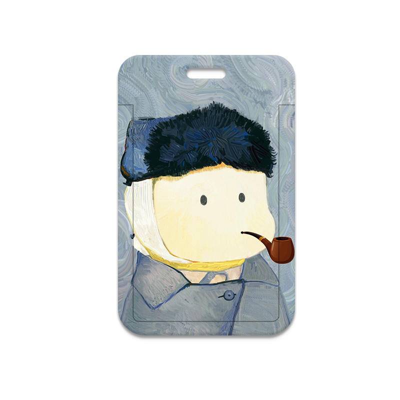 Q version Van Gogh Student Card Case Canteen Dining Card Chest Card Set ...
