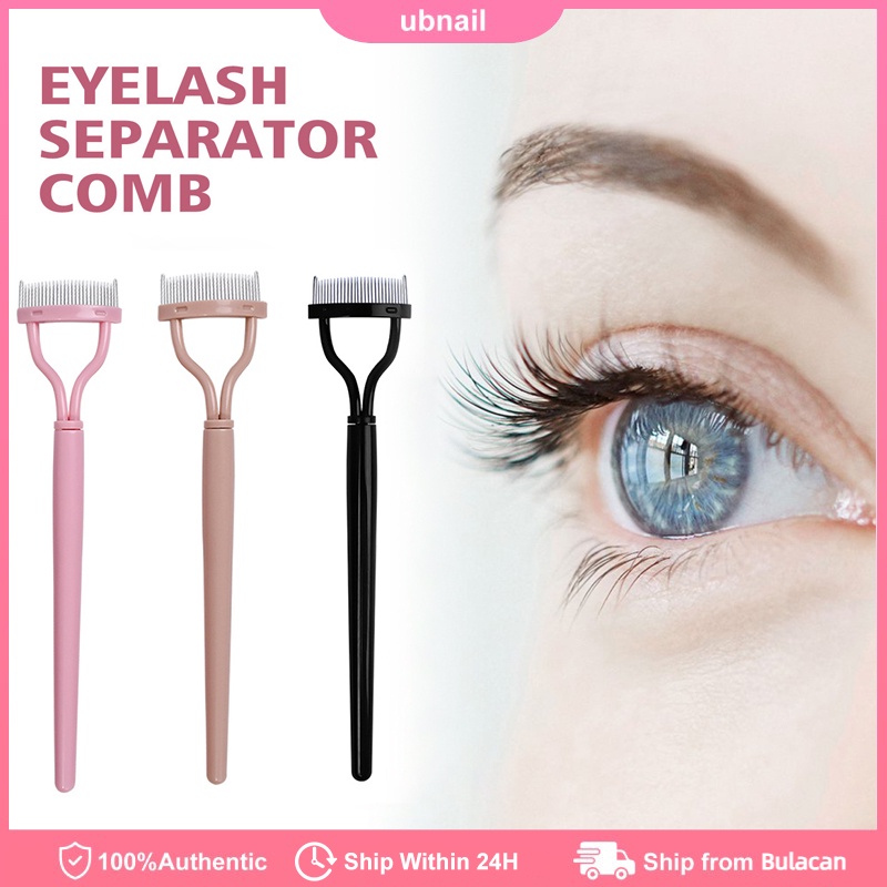 Eyelash Curler Metal Eyelash Brush Comb Portable Lash Separator ...