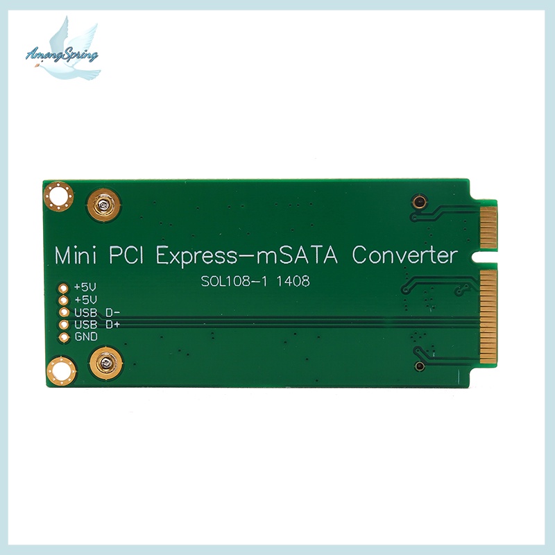AmongSpring> mSATA SSD to SATA Mini PCIe SSD adapter card for Asus ...