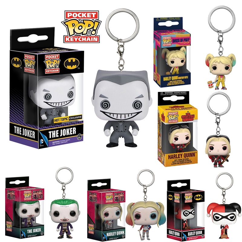 Funko Pop Pocket The Joker Keychain Suicide Squad Harley Quinn Action ...