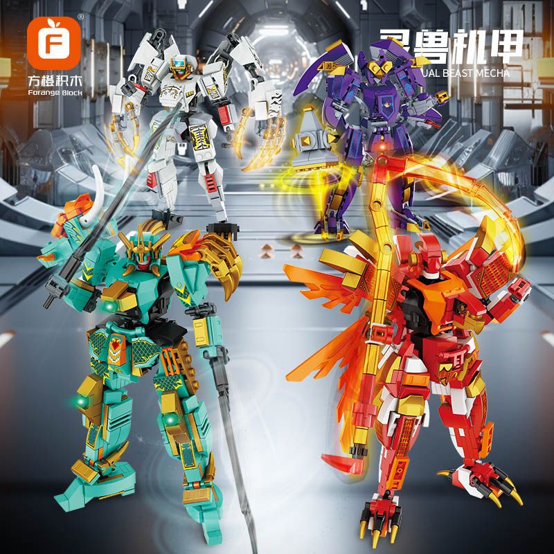 Square Orange Genuine Full Set Infinite Mecha Blue Dragon Warrior White ...