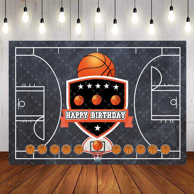 Basketball Birthday Backdrop For Photography Baby Shower Kids Children ...
