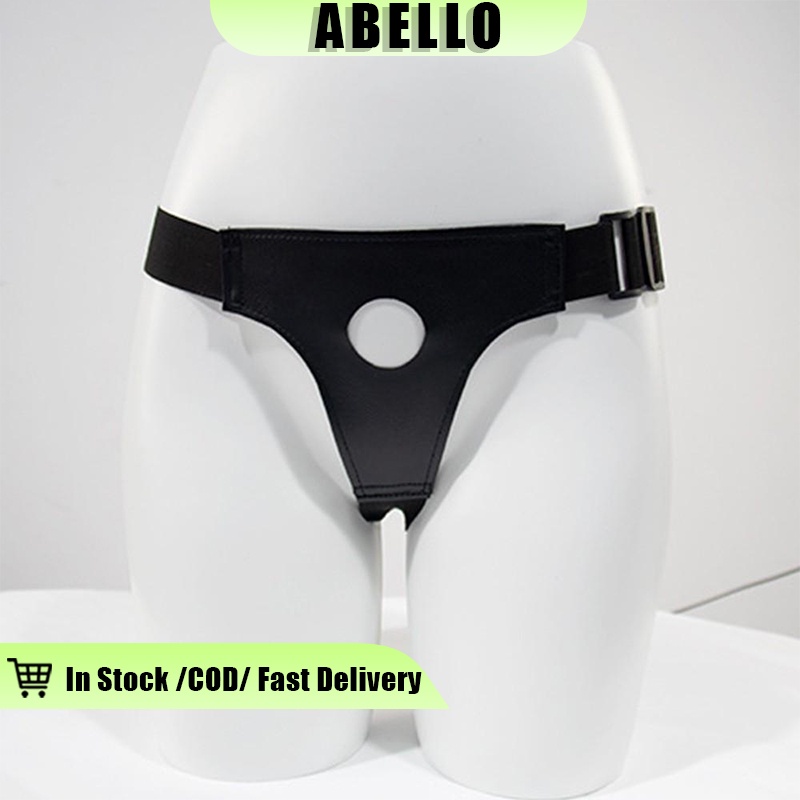 Hollow Strap On Dildo Harness Faux Leather JJ Briefs With Adjustable Straps Women Adult Sex Toy ...