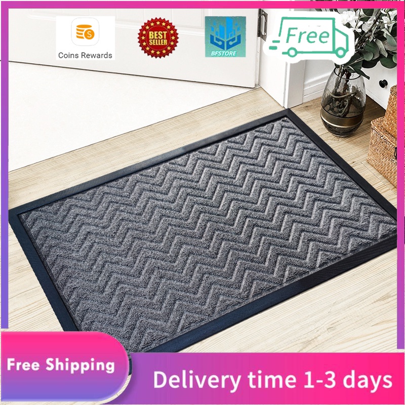 Entrance Outdoor Welcome ront Rub-Resistant Rubber Dust Removal Mat ...