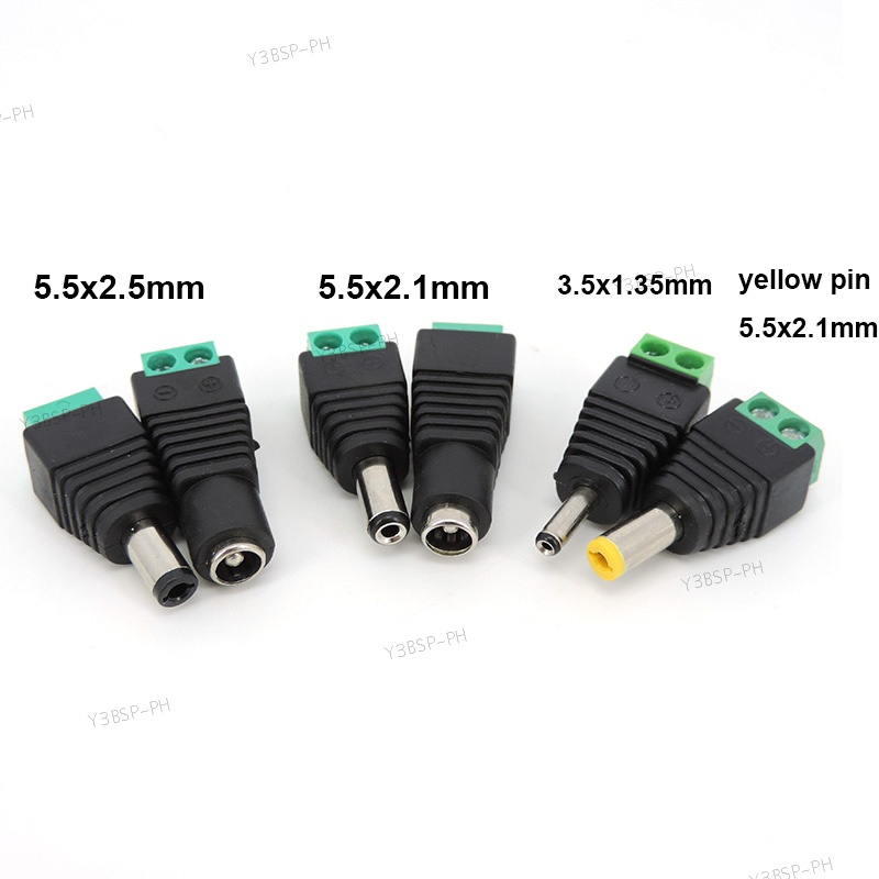 DC Female Male DC Connector 5.5 x 2.1MM 5.5*2.5MM 3.5*1.35MM Power Jack ...