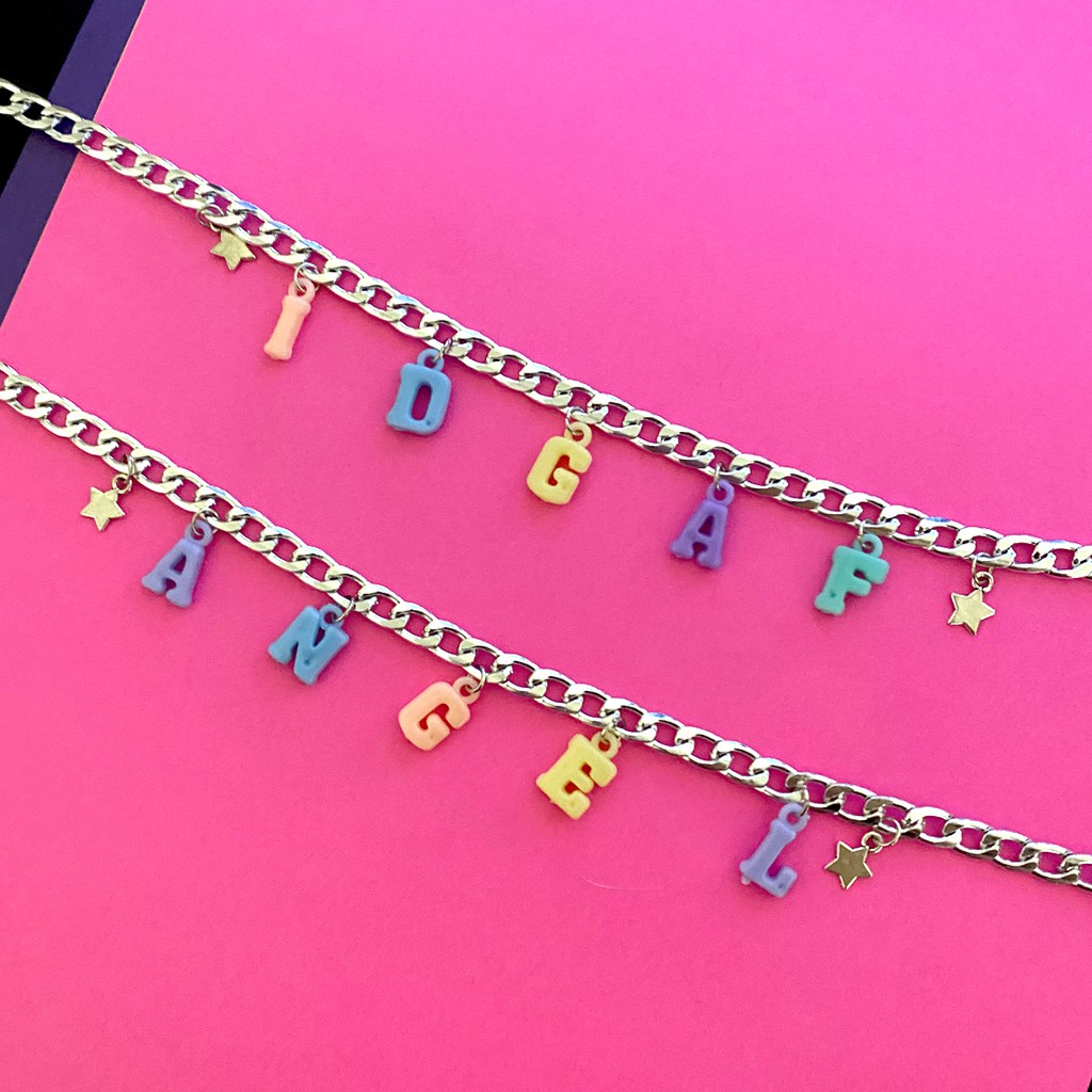 【hot sale】 Custom Name Pastel Chain Star Necklace | Shopee Philippines