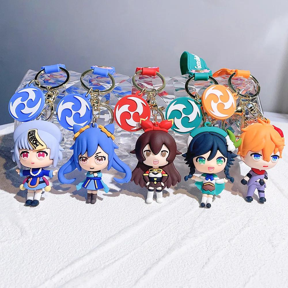 Genshin Impact Anime Keychains for Men, Hu Tao Doll Keychain, Paimon ...