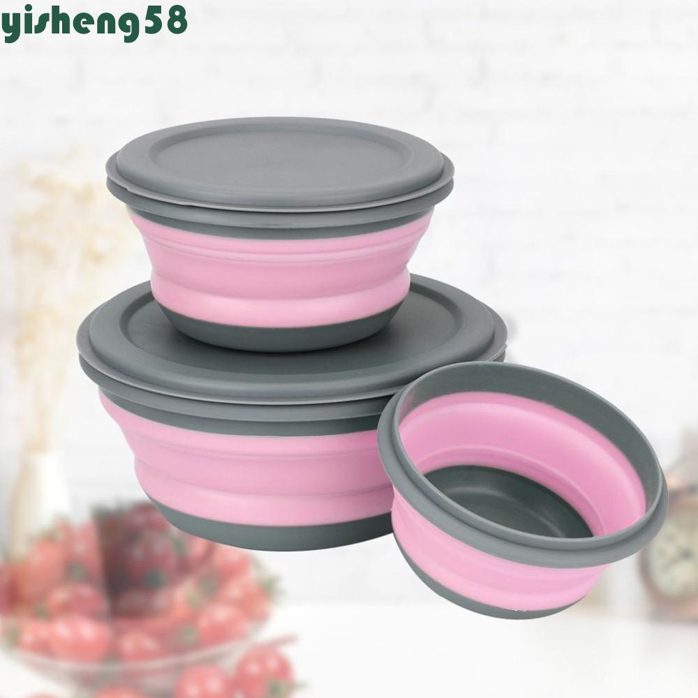 YISHENG Folding Bowls Portable BPA Free for Outdoor Camping Space ...