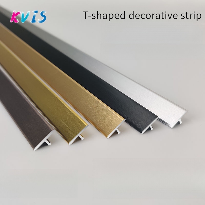 2pcs Aluminum alloy T-shaped strips, embedded floor threshold edge ...