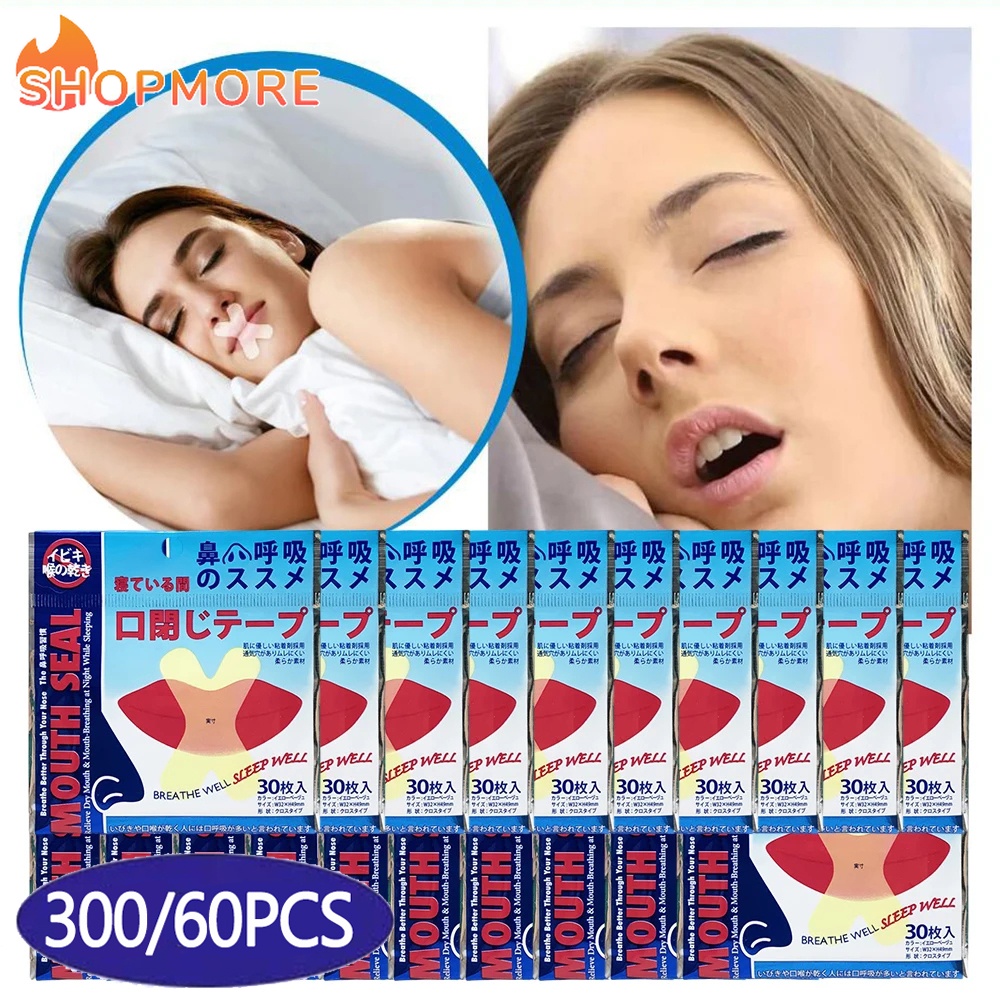 300/60Pcs X Shape Anti Snoring Breath Strip Breathing Patch / Corrective Mouth Sleep Aid ...