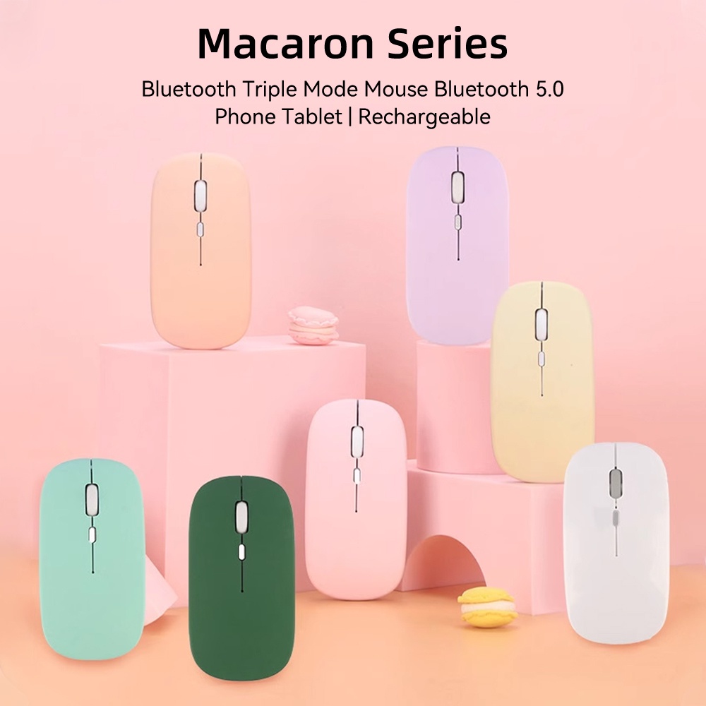 Modern Slim Silent Bluetooth Wireless Mouse For Tablet Laptop And Phone 2 4g Usb Bluetooth