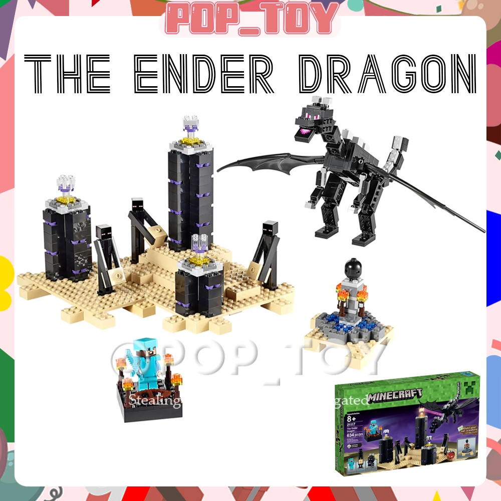 【Minecraft Series】MOC The Ender Dragon Minecraft 21117 Building Blocks Model Mystery Multi-Scene ...