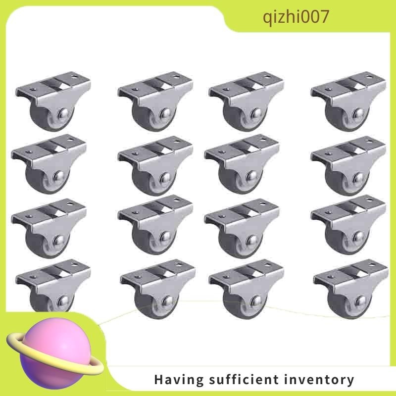 qizhi007 16PCS TPE Caster Wheels Duty Fixed Casters with Rigid Non ...