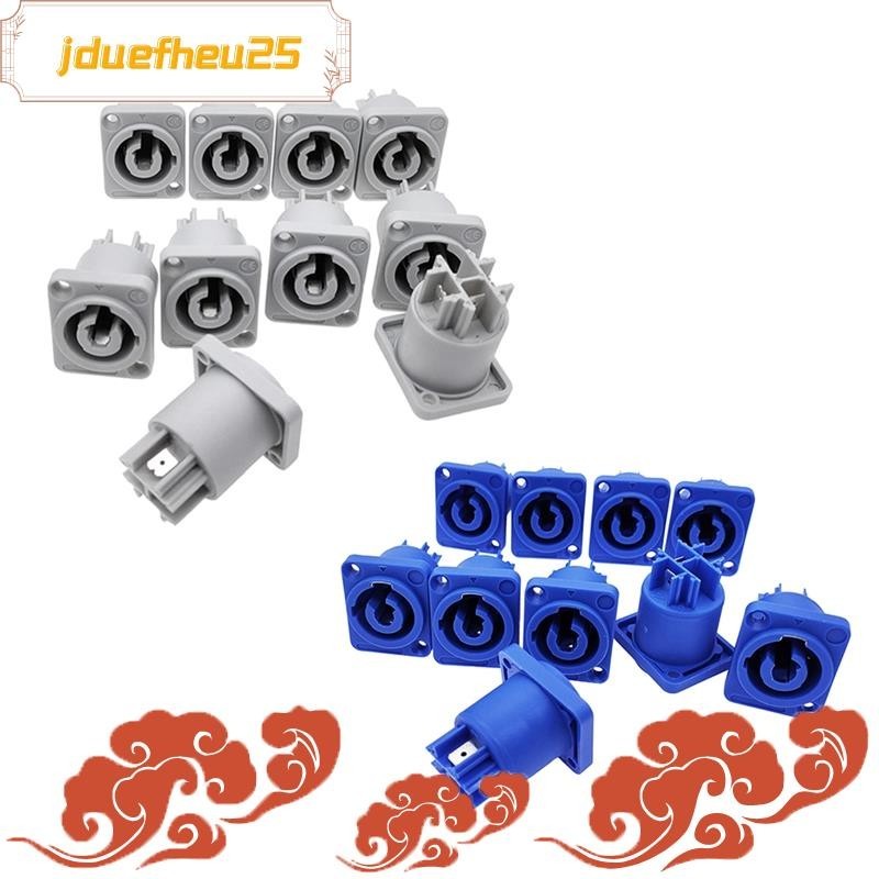 10PCS Powercon Connector 3 Pins 20A 250V Power Speaker Panel Socket ...