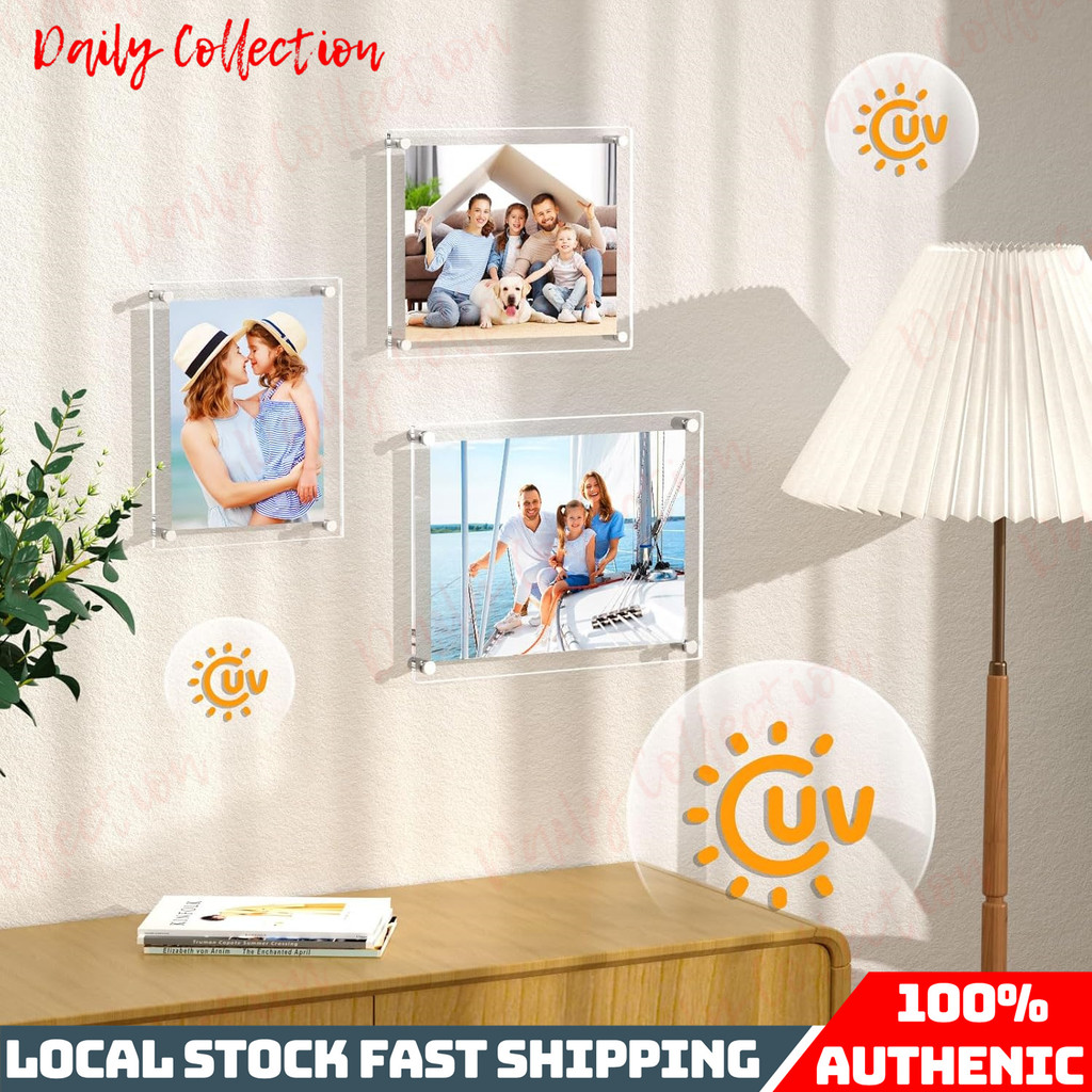 6 8 10 12 Inches B5 A4 A3 Acrylic Photo Frame Wall Display Table Stand ...