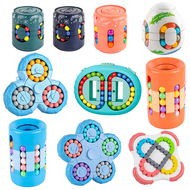 Magic Cube Beans, IQ Game Fidget Toys, Rotating Finger Cube Toy ...