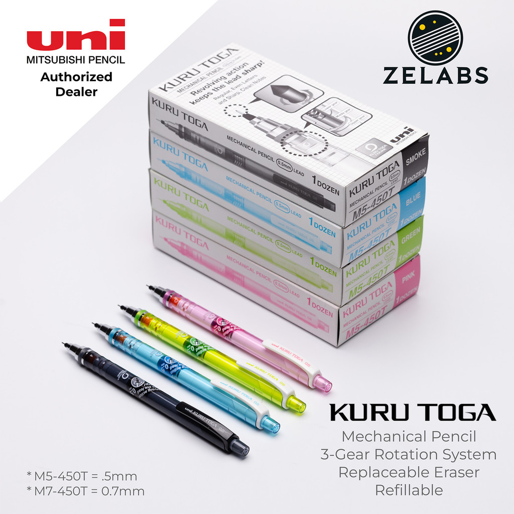 Uni Kuru Toga Standard Mechanical Pencil - M5-450T / M7-450T - 0.5mm / 0.7mm | Shopee Philippines