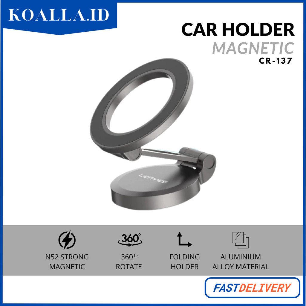 HP LENYES CR137 Car Mount Magnetic Phone Holder Foldable Magsafe 360 ...