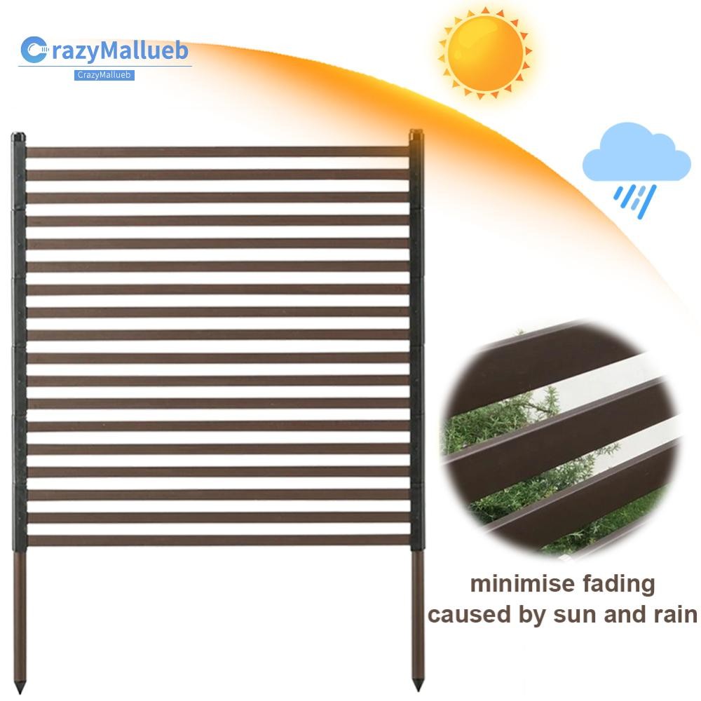 3FT W X 4FT H Metal Outdoor Privacy Screen PE-Coating Steel Pipes Fence ...