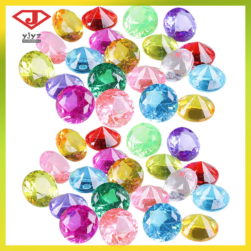 60pcs Diving Gems Toys Acrylic Fake Diamond Pool Gems Underwater ...