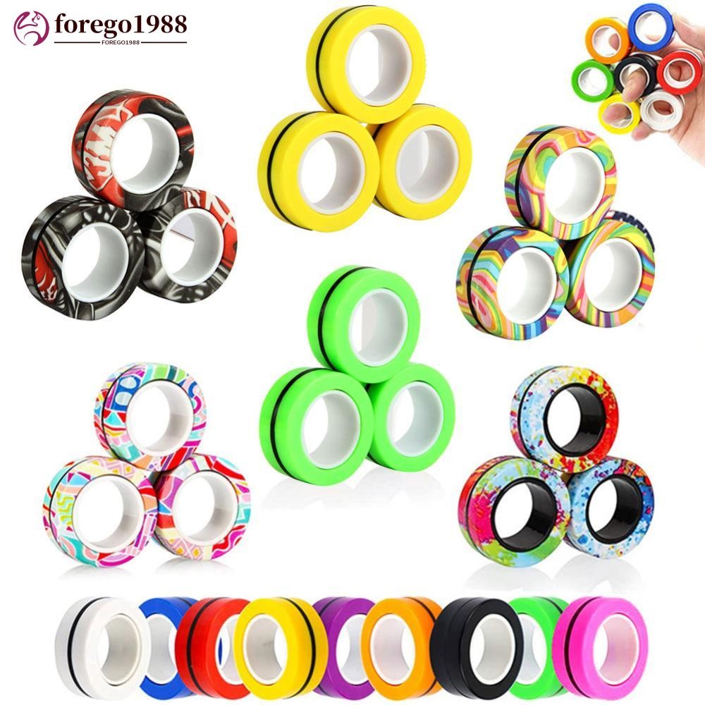 FOREGO1988 Fidget Toys Funny Finger Magnetic Bracelet Ring Fidget ...