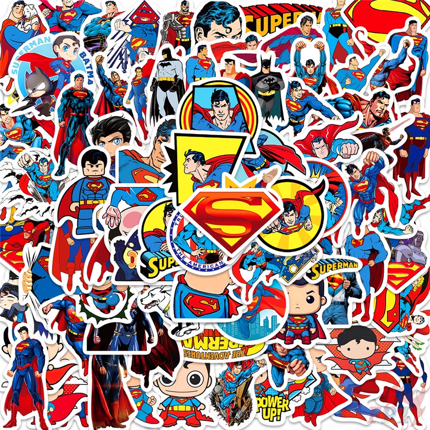 100Pcs/Set Superman Stickers DIY Fashion Waterproof Doodle Decals ...