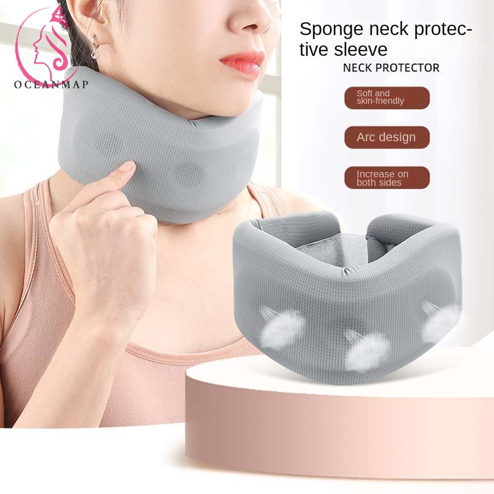 OCEANMAP Neck Cervical Brace, Neck Traction Pillow Collar Neck Support ...