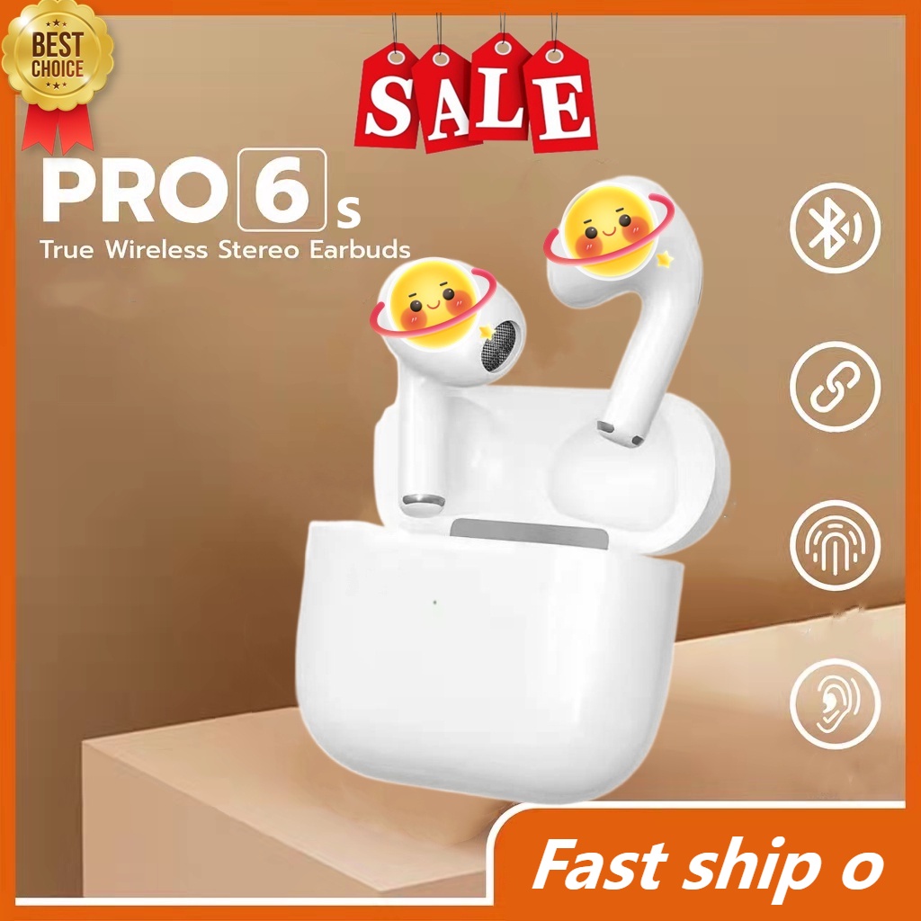 NEW Pro6s-tws Wireless Headset Bluetooth Earphone Good Sound Quality Good Connection Support IOS ...
