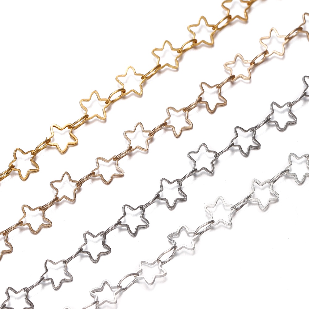 St.kunkka 2m Five-Pointed Star Metal Chain Color Retention Non-Fade ...