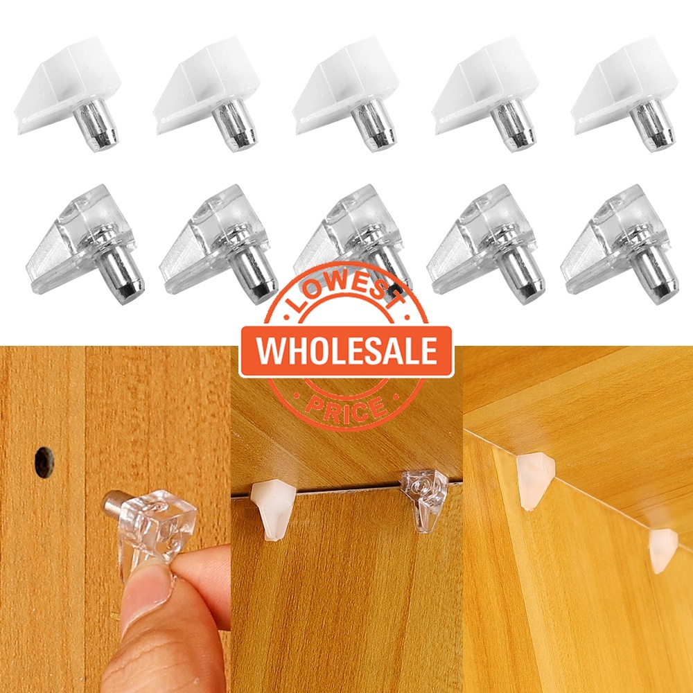 [Wholesale] 10Pcs Punching-free Wardrobe Glass Plate Holder / Shelf ...