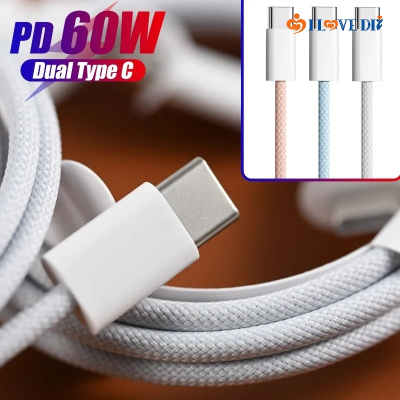 For Iphone15 Series Dual Type-C Ports Cell Phone Connection Cord 60W ...