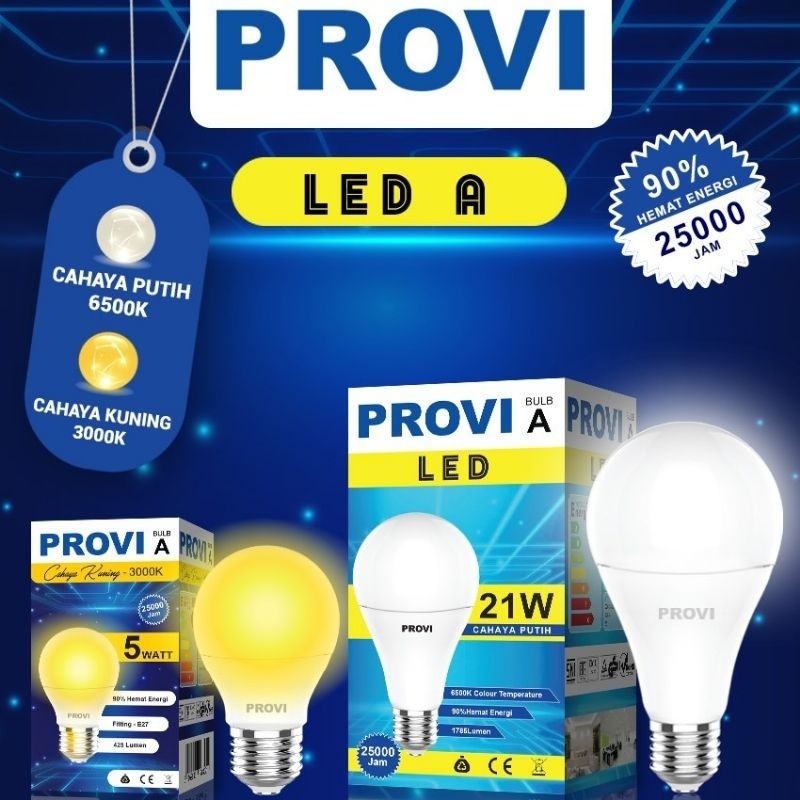 Led Provi 3w 5w 7w 9w - Led Bulb Provi By Putih Lampu Provi | Shopee ...