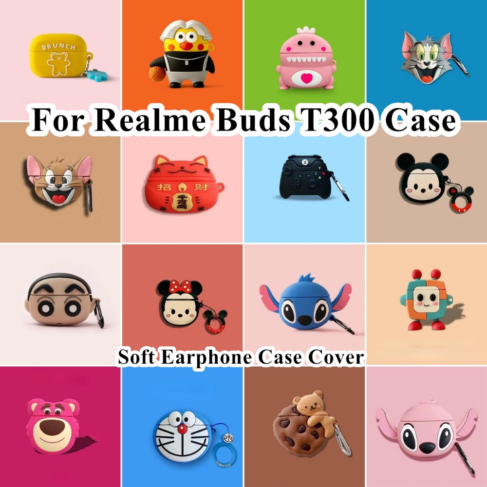 READY STOCK! For Realme Buds T300 Case Couple Cute cartoon Soft ...