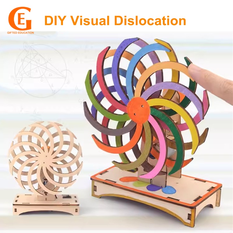 GIFTED EDUCATION DIY Assemble Wooden Visual Dislocation Illusion ...