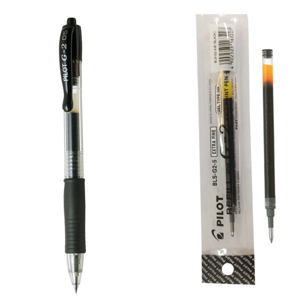 Pilot G2 Retractable Roller Ball Pen | Refill | 0.5mm 0.7mm 1.0mm | BL ...