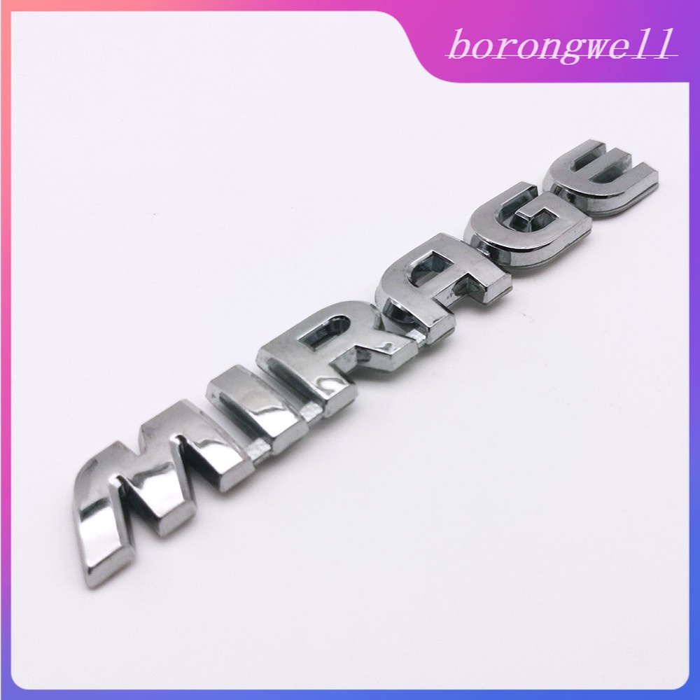 1 x ABS Chrome MIRAGE Letter Logo Car Auto Rear Trunk Emblem Badge ...
