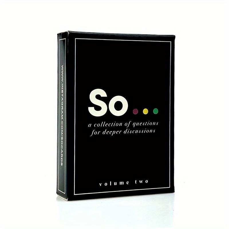So Cards Deep Conversation Starters Question Card Game Board Game ...