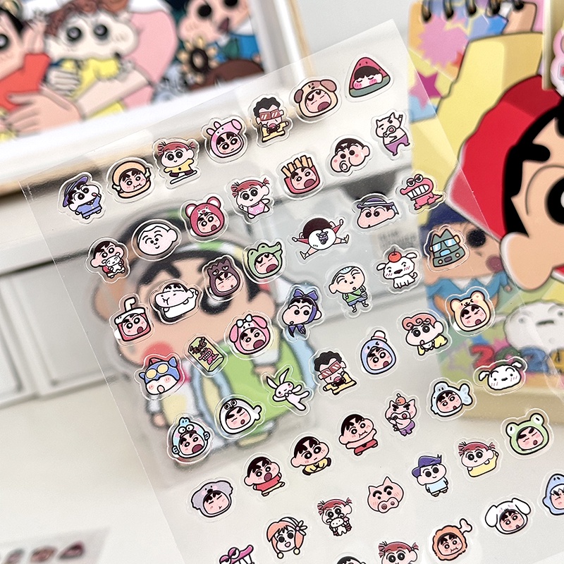 Crayon Shin-chan Sticker Loopy PVC Sticker Mini Cartoon Transparent ...