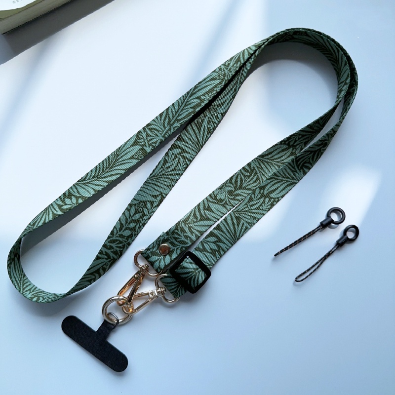 Leaf Pattern Mobile Phone Straps Rope Badge Clip String Name Tag Name ...