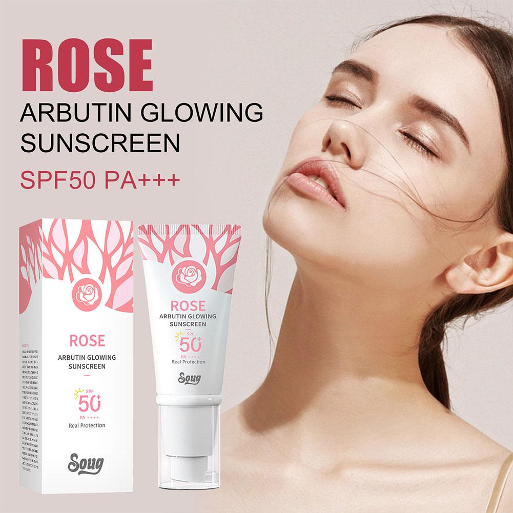 SOUG 30g Whitening Sunscreen Rose Arbutin Moisturizing Non Greasy ...