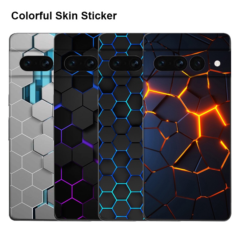 Colorful Honeycomb Decal Skin for Google Pixel 7 8 Pro Pixel 6 Pro 6A ...