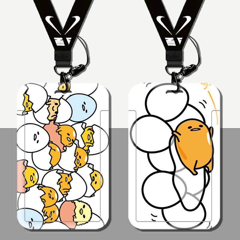 Gudetama Ins Version Custom Student School ID Card Holder Name Tag Long ...