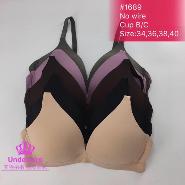 ♞THIN PADS Under wire bra CCUP B no/wire#1689 | Shopee Philippines