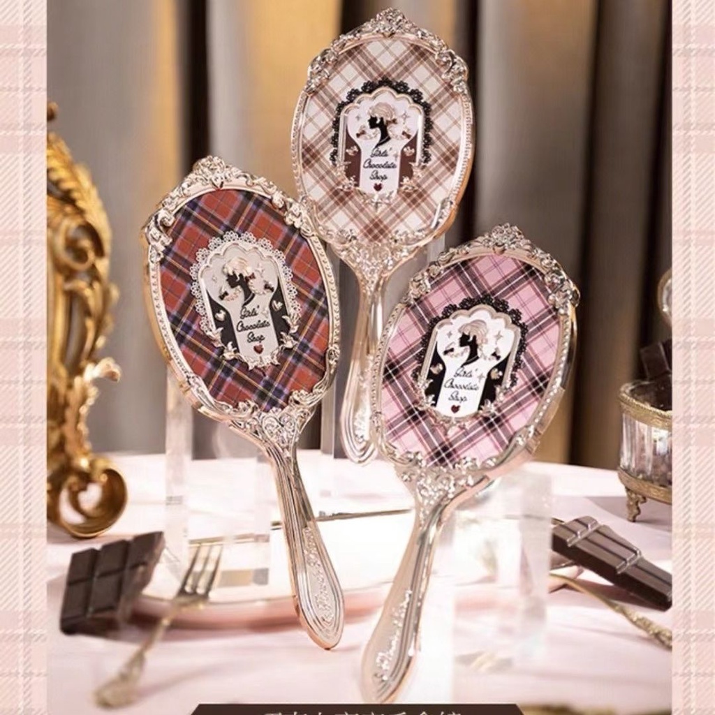 Flower Know Chocolate Hand-Held Mirror Milk Tea Brown Hand-Held Mirror ...