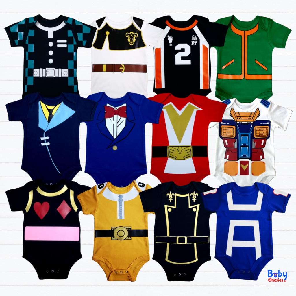 Anime Baby Costume 0-12 months Cotton Bodysuit Manga Cosplay Outfit ...
