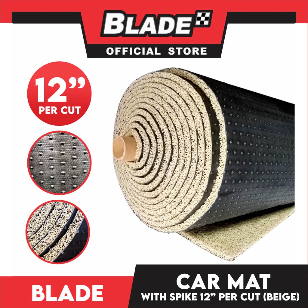 Blade Car Mat (Per Cut) 12''x 45'' Beige with Spike Backing | Shopee ...